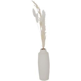 Boltze Gruppe - Dekovase aus Porzellan bianca, Trockenblumen, h. 16 cm