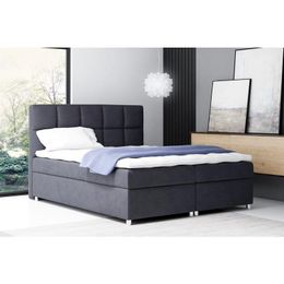 Boxspringbett Schlafzimmerbett cloe 160x200cm Stoff Anthrazit