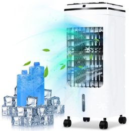 Hengda - Luftkühler Mobil 4in1 Fernbedienung 4L Tank Timer Klimagerät Ventilator Klimaanlage Ionisator Luftbefeuchter Aircooler - Weiß