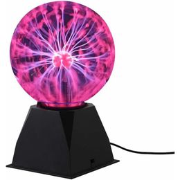 Delaveek - 6 Zoll Magische Plasmakugel, Globe Sphere Light Berührungs- und Schallempfindliche Plasma Ball Elektrostatische Kugel, 220V, Rotlicht