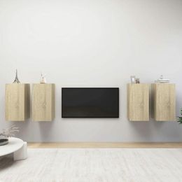 Bonnevie - TV-Schränke 4 Stk. TV-Möbel Sonoma-Eiche 30,5x30x60 cm Holzwerkstoff vidaXL