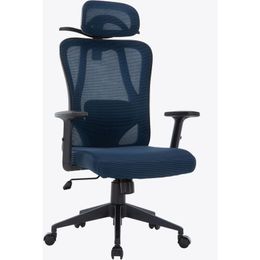 Bürostuhl mit platzsparendem Kleiderbügel - ergonomischer Schreibtischstuhl mit Nacken- und Lordosenstütze - komfortabler Gamingstuhl mit