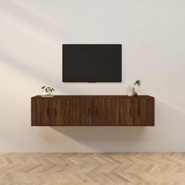 Bonnevie - TV-Wandschränke 3 Stk. TV-Schrank Braun Eichen-Optik 57x34,5x40 cm vidaXL