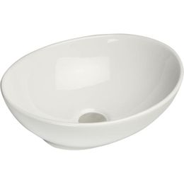 Design Collection Aufsatzwaschbecken Waschbecken für Gäste wc Waschplätze in Keramik Waschschale für Badezimmer Waschtisch in Weiß - Saqu