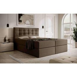 Polsterbett mit Bettkasten slimi 140x200 Boxspringbett Kopfteil IN24 Braun - Furnix