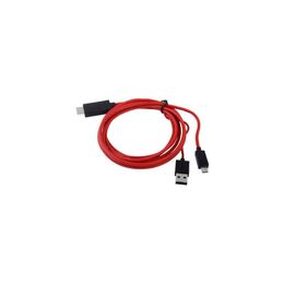 TRADESHOP Trade-shop - Micro usb mhl hdmi Adapter kompatibel mit Samsung Galaxy Tab 3 10.1 3G GT-P5200 GT-P5210 GT-P5220, Tab s 8.4 SM-T700 Wi-Fi SM-T705 lte