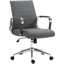 SVITA - elegance comfort Bürostuhl Schreibtischstuhl Drehstuhl Chefsessel Stoffbezug Dunkelgrau