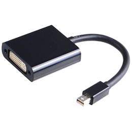 Adapter mit MiniDisplayPort-Stecker auf 15 cm aktive DVID-D-Buchse, schwarze Farbe - Cablemarkt