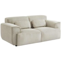 Sweeek - 2-Sitzer-Sofa mit Cordbezug, Cord, Greige