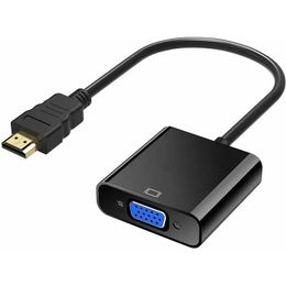 Hdmi-zu-VGA-Adapter mit 3,5-mm-Audio- und Micro-USB-Anschluss, vergoldeter Konverter Hdtv Active 1080p Audiokabel und Micro-USB-Kabel im Lieferumfang