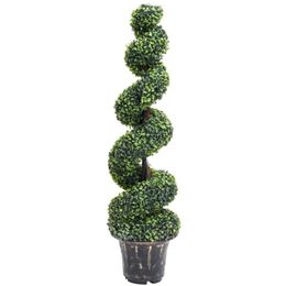 Bonnevie - Künstlicher Buchsbaum mit Topf Spiralform Grün 117 cm vidaXL21912