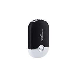 Taschen-Mini-USB-Ventilator, eingebauter Lithium-Akku, wiederaufladbar, für Reisen, Klimaanlage, Ventilator, Luftreiniger, Luftbefeuchter, schwarz