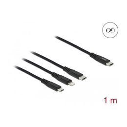 Delock Delock USB Ladekabel 3 in 1 USB Type-C zu Lightning / Micro USB / USB Type-C 1m (87149)