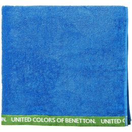 Benetton Strandtuch 90x160cm 380gsm 100% Baumwolle Velour Regenbogen Blau