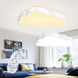 48W Dimmbar led Deckenleuchte Wolken Deckenlampe mit Fernbedienung ,Wolken Kreativität Design Lampe,für Kinderzimmer Arbeitszimmer Schlafzimmer