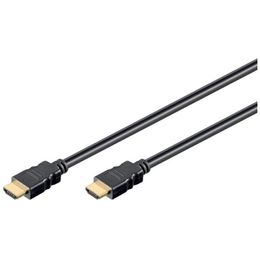 wentronic HDMI Stecker Rund Kabel High Speed 1m HDCP Konform schwarz TV DVD Audio 3D Wiedergabe