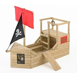 Holz Kinderspielhaus Klettergerüst Piratenschiff Galleon natur 272 x 171 x 206 cm (l x b x h) - TP Toys