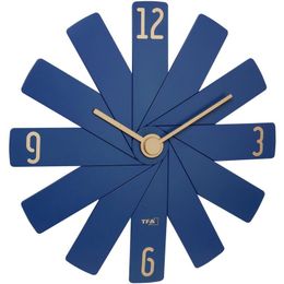 Tfa Dostmann - 60.3020.06 Quarz Wanduhr 400 mm x 37 mm x 400 mm Blau, Mitternachtsblau Schleichendes