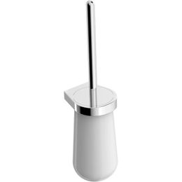 Bernstein Moderner WC-Bürstenhalter sdetbh aus Keramik mit Bürste – rundes Design - Serie es - chrom