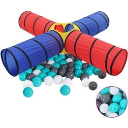 Kinderspeeltunnel met 250 ballen meerkleurig - vidaXL