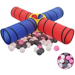 Kinderspeeltunnel met 250 ballen meerkleurig - vidaXL