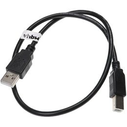 vhbw - usb a auf usb b Druckerkabel Scannerkabel Adapterkabel kompatibel mit Boss Katana MK3 100, Katana MK3 50 - 0,5 m Schwarz