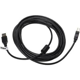 Usb a auf usb b Druckerkabel Scannerkabel Adapterkabel kompatibel mit Boss Katana MK2 100, Katana MK2 50 - 5 m Schwarz - vhbw