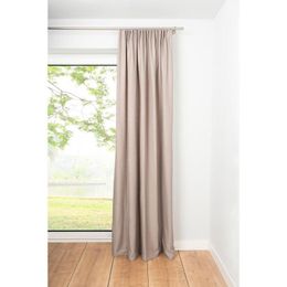 ONDECO Schlaufenschal Balance Gardinen Blickdicht Vorhang Schlafzimmer 1er Set - Cappuccino - 135x300 cm