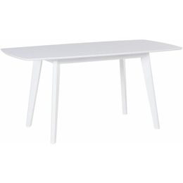 Beliani Esstisch Braun Schwarz 80 x 160 cm MDF Tischplatte Matt Rechteckig Modern Scandinavien Stil - Weiß