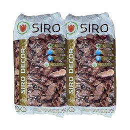 Suinga - Pack 2 x Substrat Dekoratives aus Kiefernrinde, 15 kg – 70 l, für Pflanzen und Torf, 25–45 mm