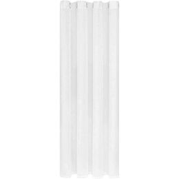 Vorhang Halbtransparent mit Ösen Gardine Seidengewebe mit Flaum (1 Stück) weiß 135x245 cm - weiß - WOLTU