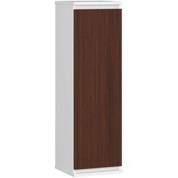 Schaufenster, Schrank an der Wand hängen, 30 cm, Matte, System ohne weißes Griff / Wenge 3 Regale 1 Türen1