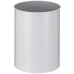 Proregal-betriebsausstattung Zum Besten Preis - Stillvoller runder Metall Papierkorb 15 Liter, HxØ 30,5x25,5cm Grau - Grau