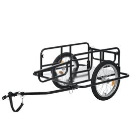 pro.tec Fahrradanhänger 130x72x49 cm Max 40 kg Seitlicher Aufprallschutz