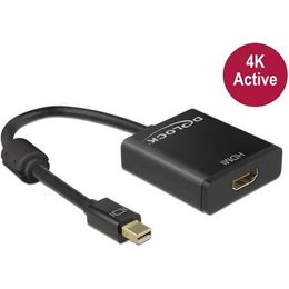 Delock Mini-DisplayPort / HDMI Adapterkabel Mini DisplayPort Stecker, HDMI-A Buchse 0.20 m Schwarz 62611 vergoldete Steckkontakte DisplayPort-Kabel