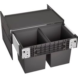 Blanco Mülltrennsystem Select II Compact60/2, Kunststoff, Stahlblech, 600 mm Untermass, schwarz