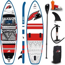 F 2 F2 Inflatable SUP-Board Glide Surf 10,8 red, (Packung, 5 tlg), rot