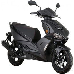 Gt Union Motorroller Striker 125 (mit/ohne Topcase), 125 ccm, 85 km/h, Euro 5, mit USB-Anschluss und LED-Vollausstattung, sportliches Design, schwarz