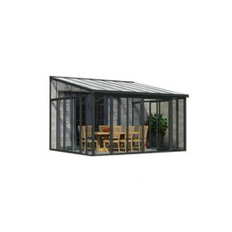 Palram - Canopia SanRemo Wintergarten, anthrazit in cm 425x382x310 (LxBxH)