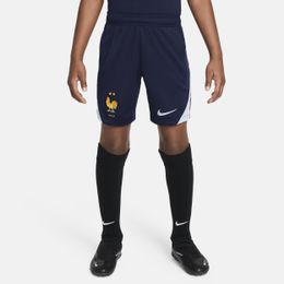 FFF Strike Nike Dri-FIT Strick-Fußballshorts für ältere Kinder - Blau