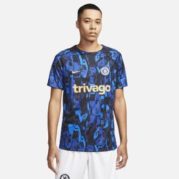 Chelsea FC Academy Pro Nike Dri-FIT Pre-Match-Fußballoberteil für Herren - Blau