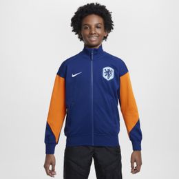 Nike Niederlande Academy Pro Strick-Fußballjacke für ältere Kinder - Blau