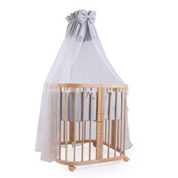Waldin® Babybett Kinderbett 7in1 mit Matratze, mitwachsendes Gitterbett