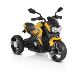Moni Kinder Elektromotorrad Colombo Scheinwerfer, zwei Motoren, MP3, bis 7 km/h gelb