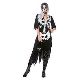 buttinette Skelett-Kostüm "Diva Dead" für Damen