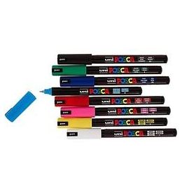 buttinette POSCA Marker, extra fein, PC1MR, 8 Stifte