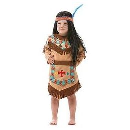 buttinette Indianerin-Kostüm für Kinder, hellbraun