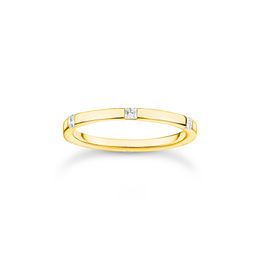 Thomas Sabo Ring mit weißen Steinen gold