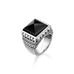 Thomas Sabo Ring Ethno Totenköpfe schwarz