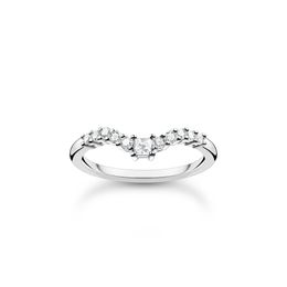 Thomas Sabo Ring mit weißen Steinen silber